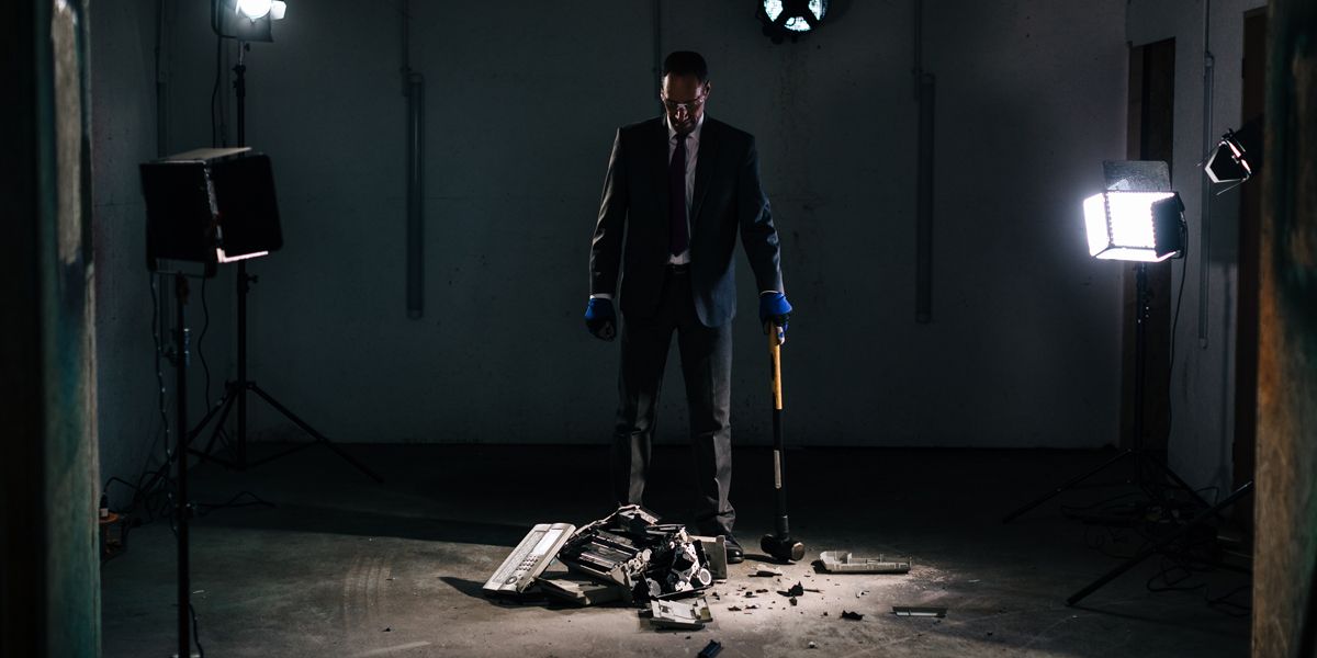 Why have we been smashing up phones and fax machines?