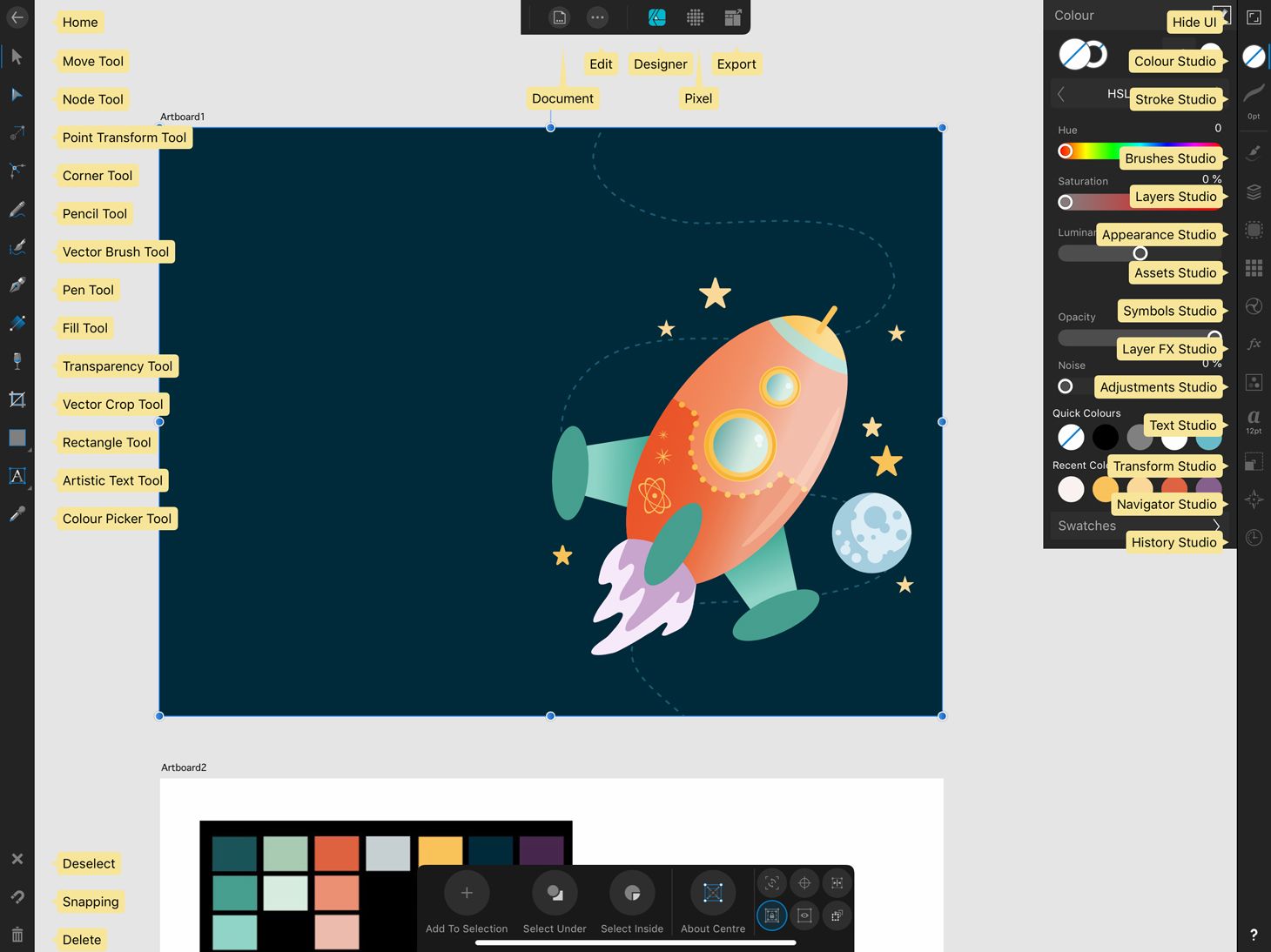 Using Affinity Designer - Affinity Designer iPad